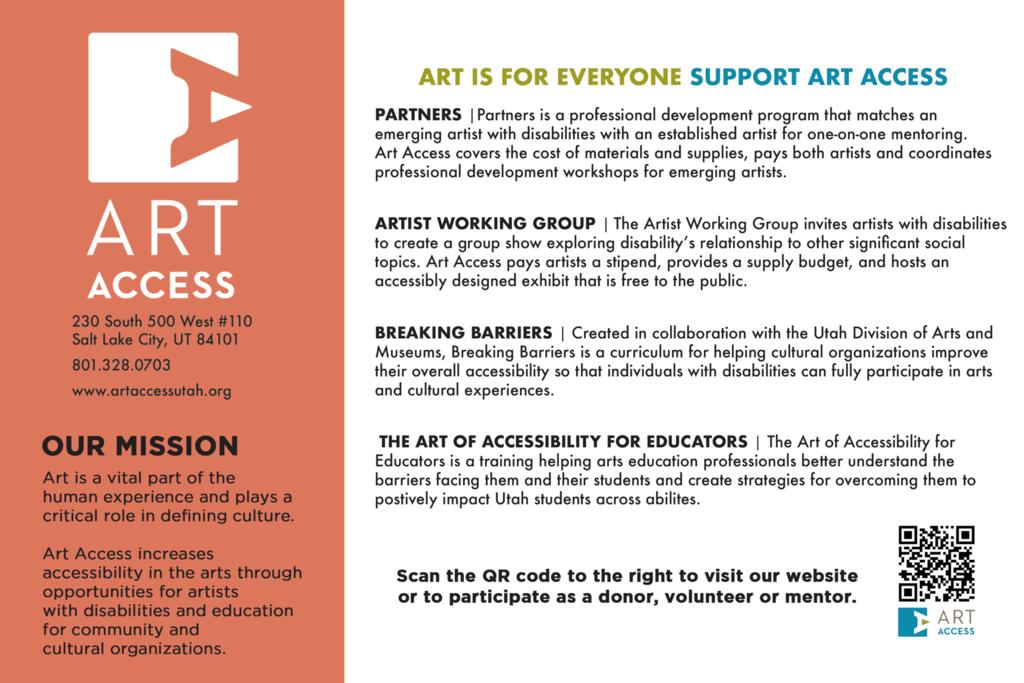 Program Card PDF/PNG | Art Access Utah